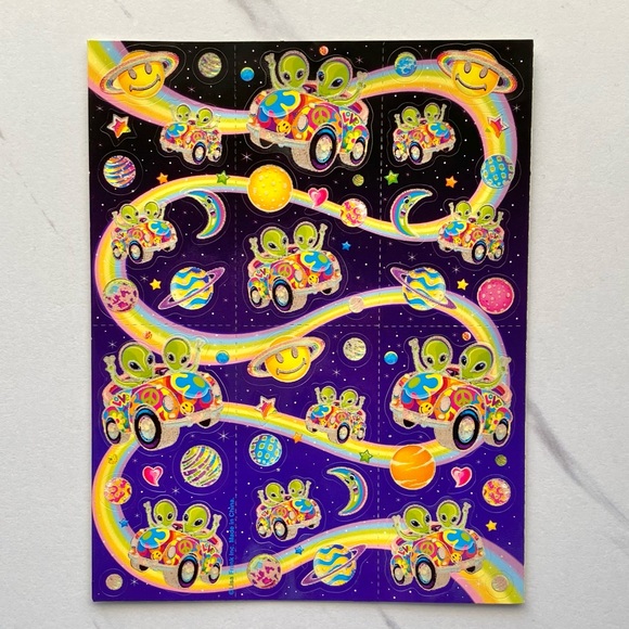 Lisa Frank | Office | Vtg Lisa Frank Zoomer Zorbit Glowindark Complete Sticker Sheet | Poshmark